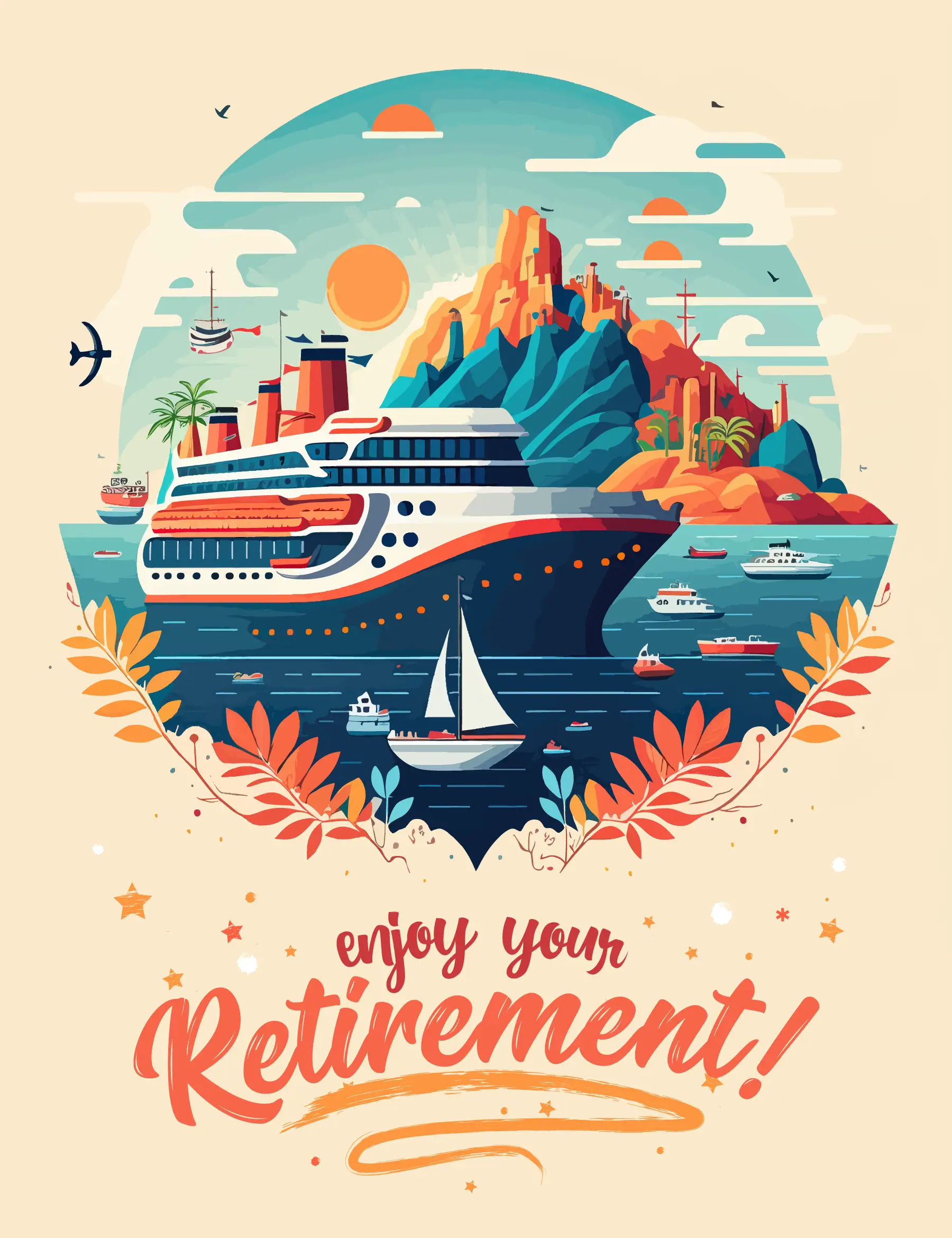 Group Ecard: Cruise Ship Retirement Ecard